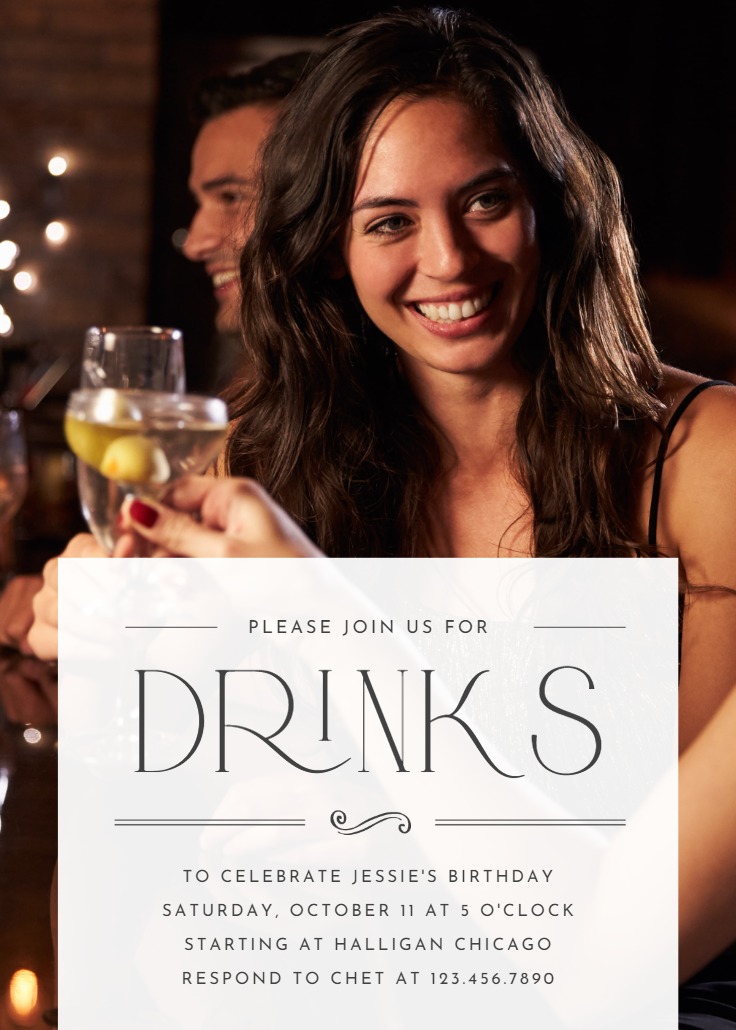 Photogenic Cocktails - Cocktail Party Invitation Template (Free ...