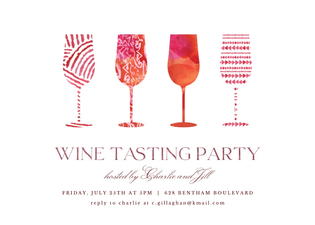 Vino Variety - Cocktail Party Invitation Template (Free) | Greetings Island