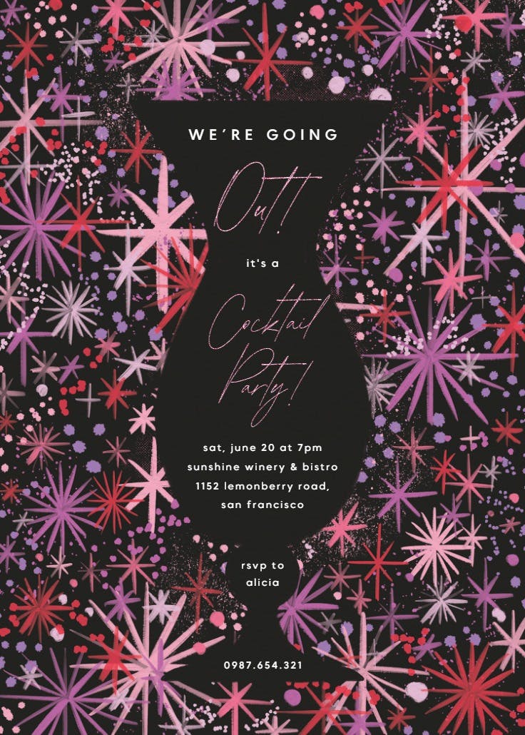 We're going out tonight - Cocktail Party Invitation Template (Free ...