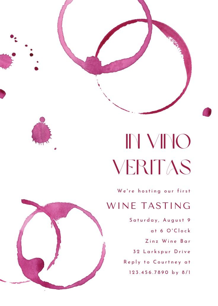Wine tasting - Party Invitation Template (Free) | Greetings Island