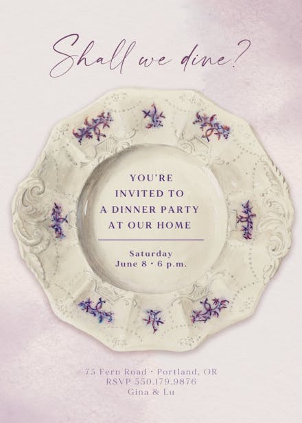 Dinner Party Invitation Templates (Free) | Greetings Island
