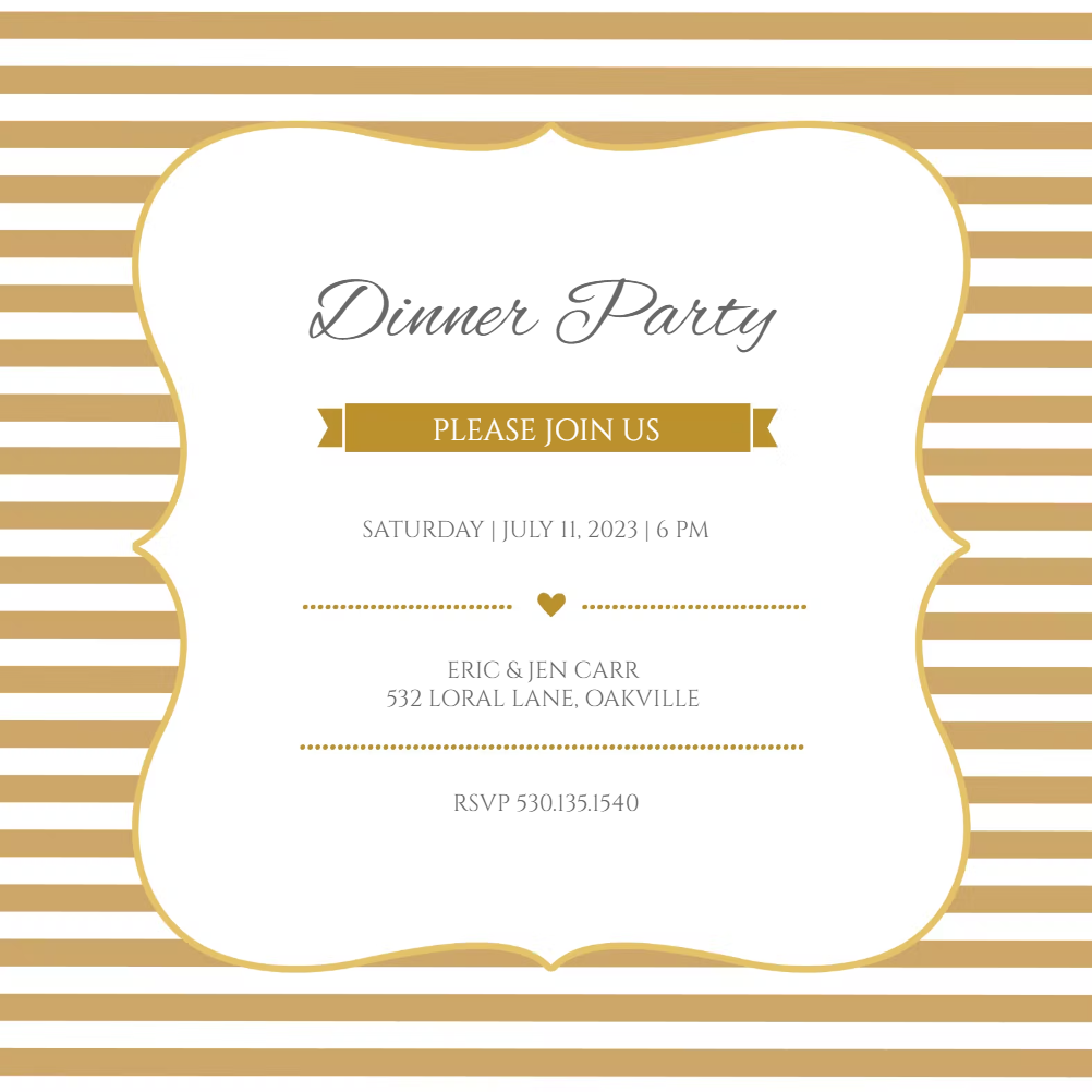 Dinner Party Invitation Templates (Free) | Greetings Island