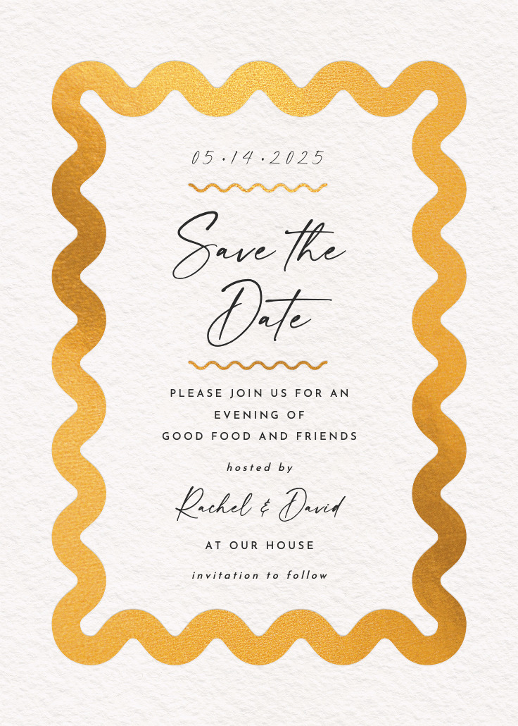 Billowing Border - Dinner Party Invitation Template | Greetings Island