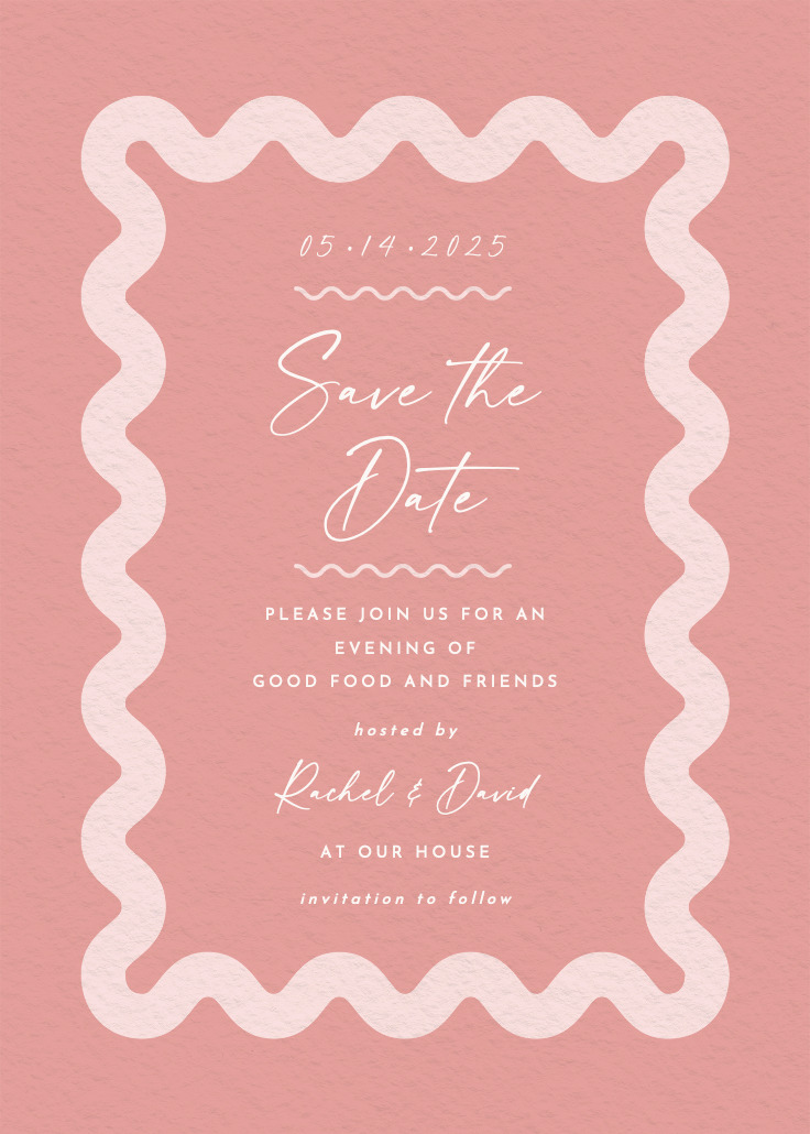 Billowing Border - Dinner Party Invitation Template | Greetings Island