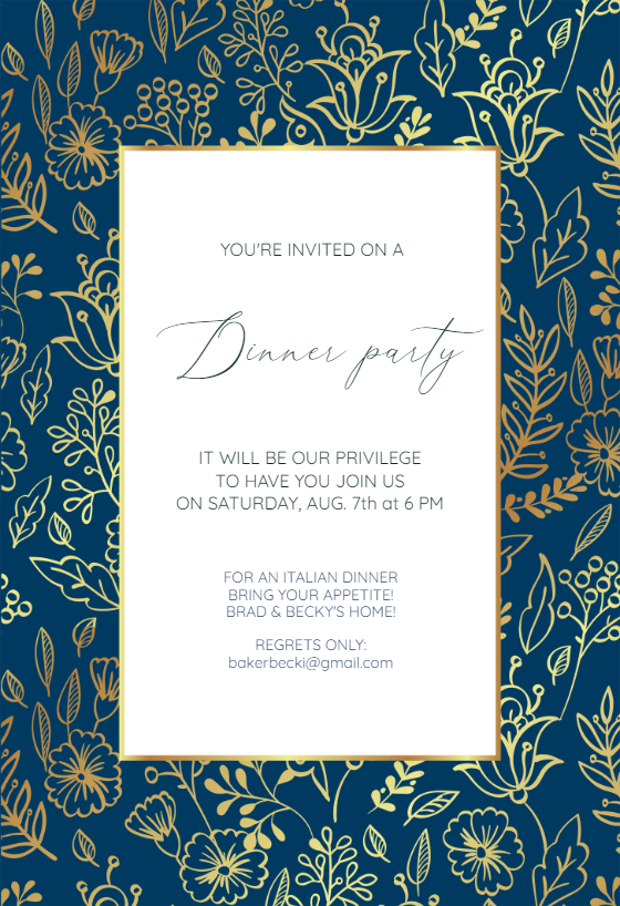 Dinner Party Invitation Templates (Free) | Greetings Island