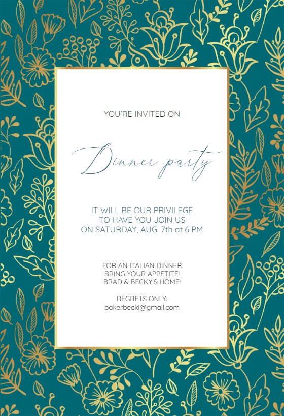 Dinner Party Invitation Templates (Free) | Greetings Island