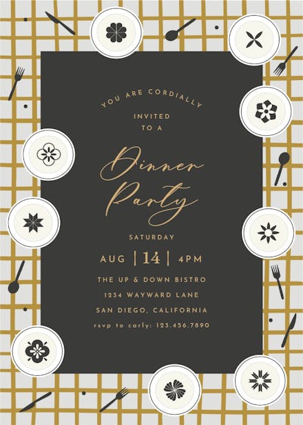 Page 2 | Dinner Party Invitation Templates (Free) | Greetings Island