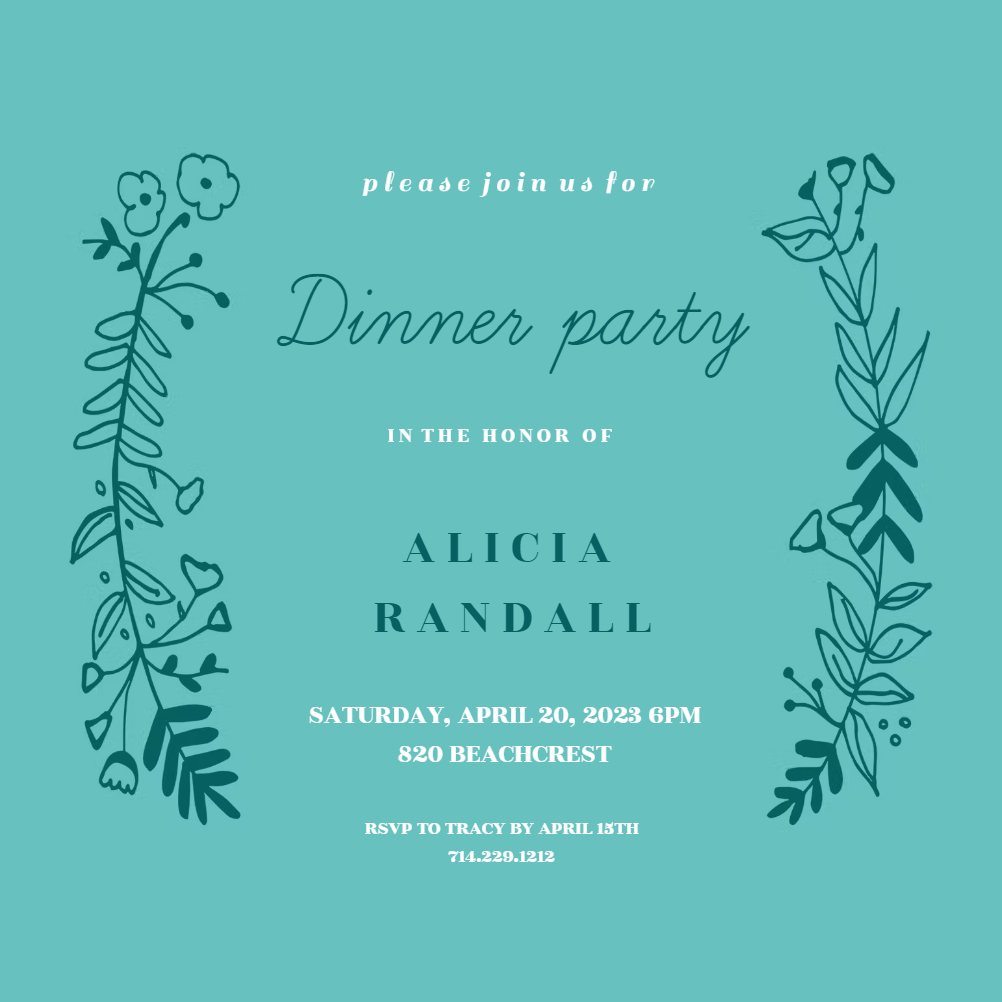 Dinner Party Invitation Templates (Free) | Greetings Island