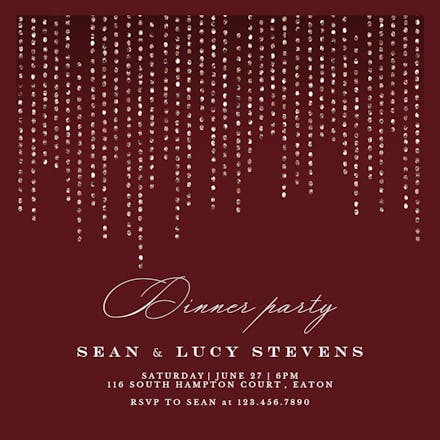 Single File - Dinner Party Invitation Template (Free) | Greetings Island