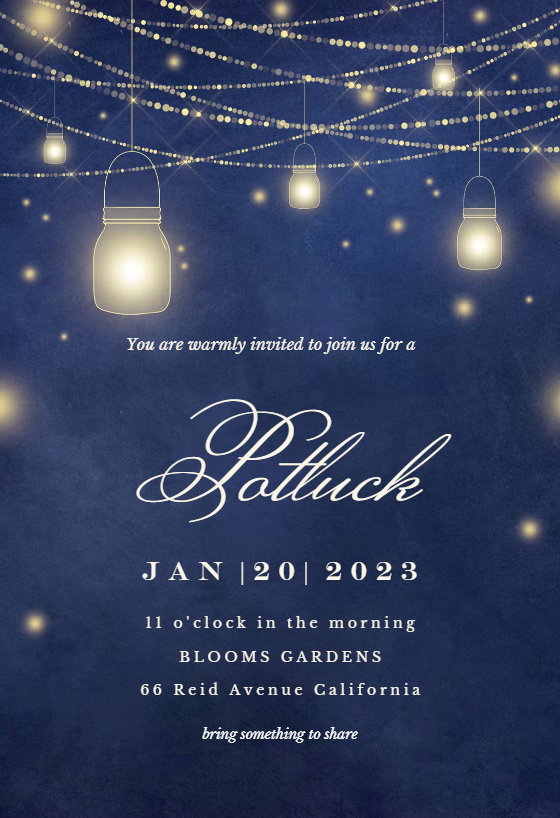 Strings Of Lights - Party Invitation Template | Greetings Island
