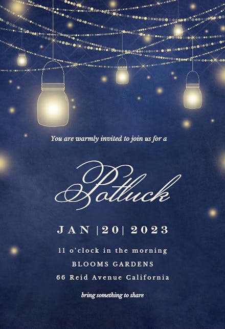 Strings Of Lights - Party Invitation Template | Greetings Island