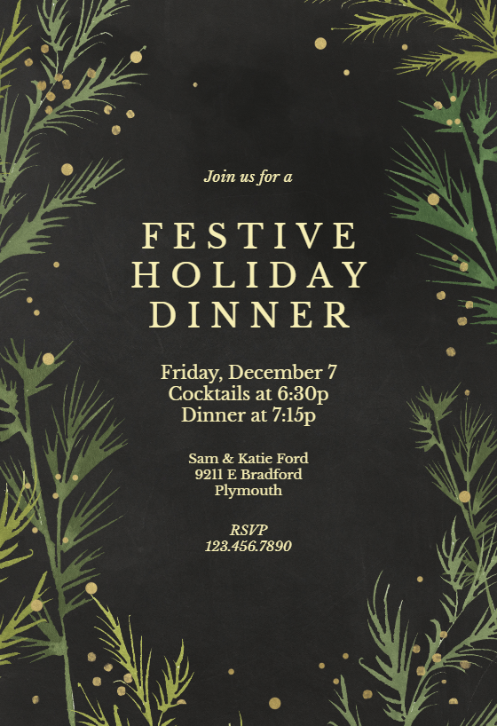 Dinner Party Invitation Template | Greetings Island