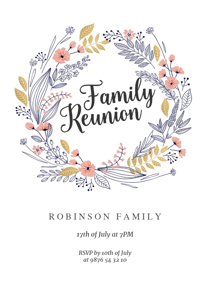 Our Family - Family Reunion Invitation Template (Free) | Greetings Island