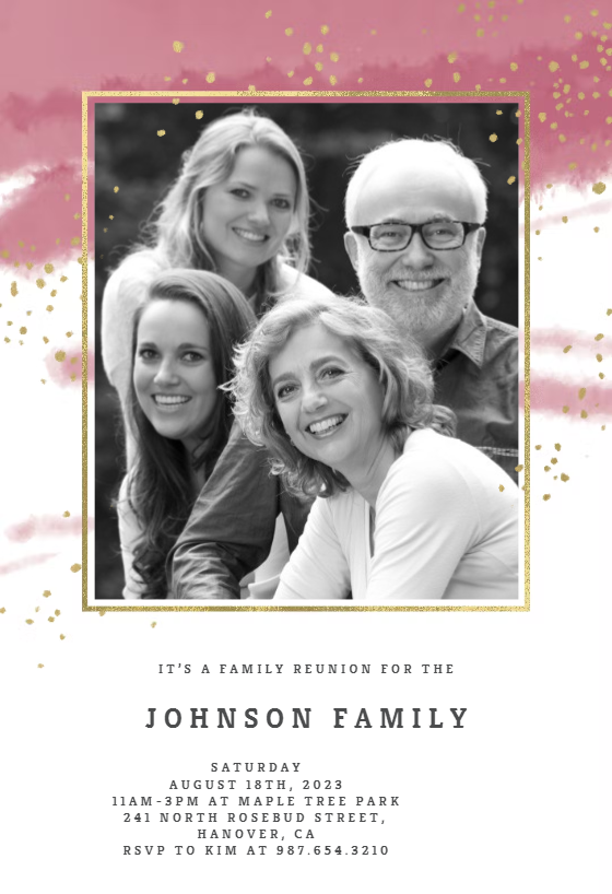 Mosaic - Family Reunion Invitation Template (Free) | Greetings Island