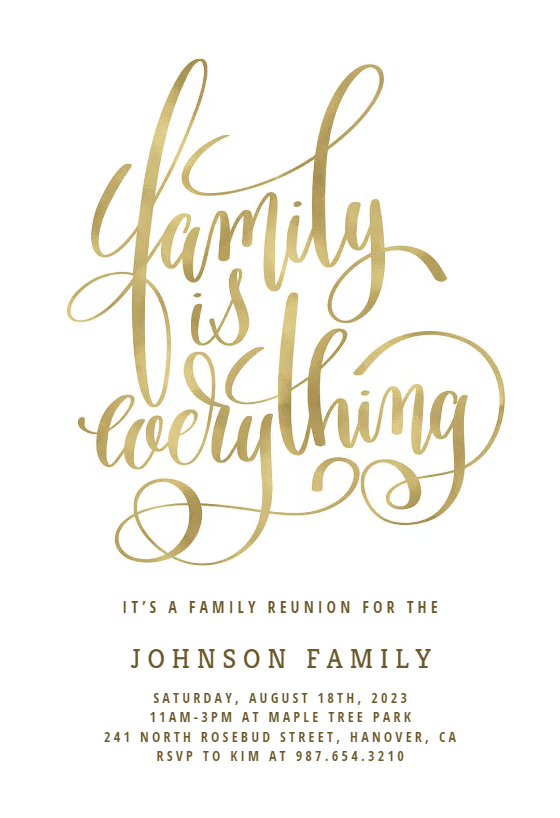 Many Generations - Family Reunion Invitation Template (Free ...