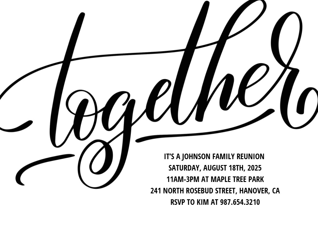 Our Family - Family Reunion Invitation Template (Free) | Greetings Island