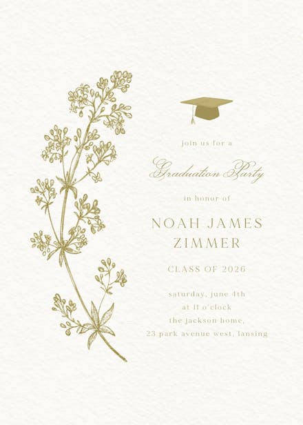 Pop the Cap - Graduation Party Invitation Template | Greetings Island
