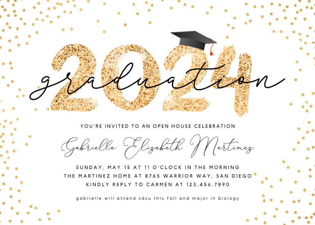 By the Numbers - Graduation Party Invitation Template | Greetings Island