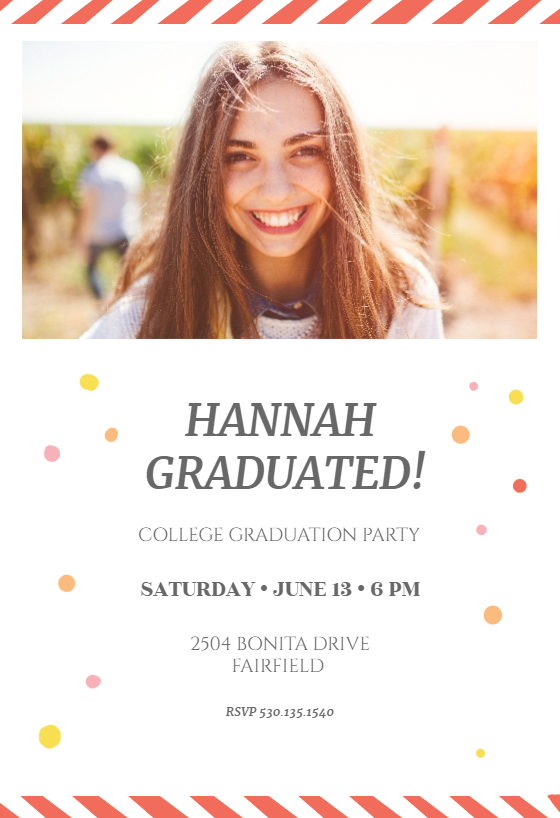 Completed College - Graduation Party Invitation Template (Free ...