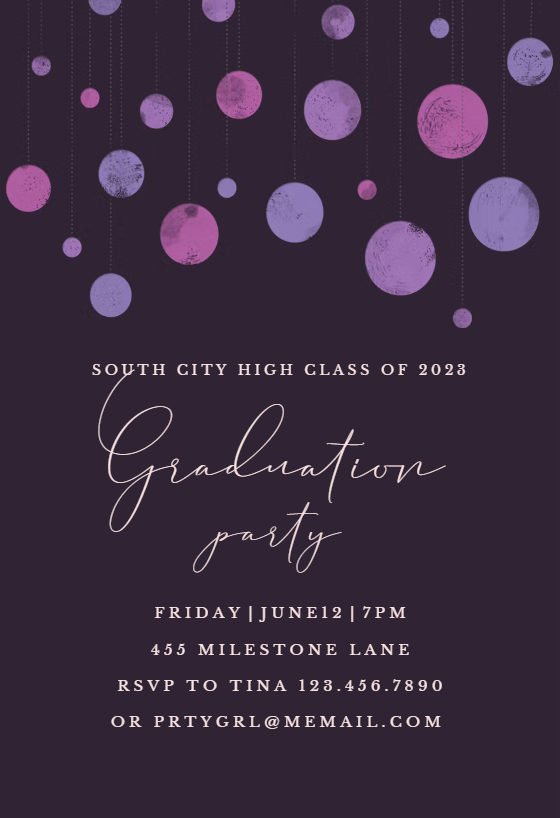 Summer Graduation Party - Graduation Party Invitation Template (Free ...