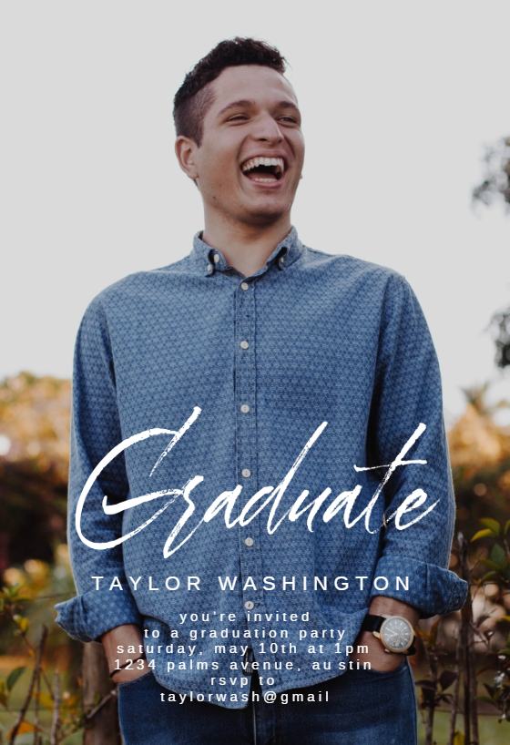 Full photo script - Graduation Party Invitation Template (Free ...