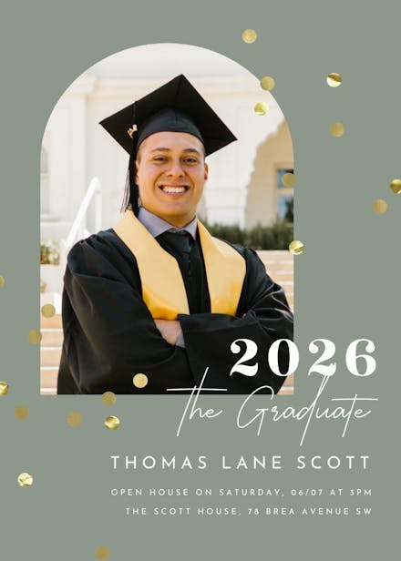 Feeling Bubbly - Graduation Party Invitation Template (Free ...