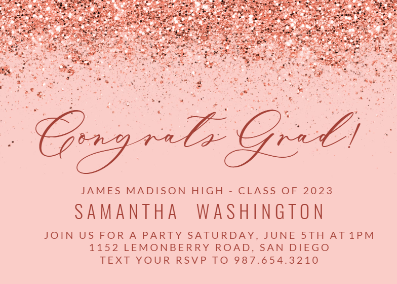 Shimmer and Shine - Graduation Party Invitation Template (Free ...