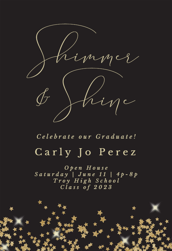 Nature Inspired colors - Graduation Party Invitation Template (Free ...