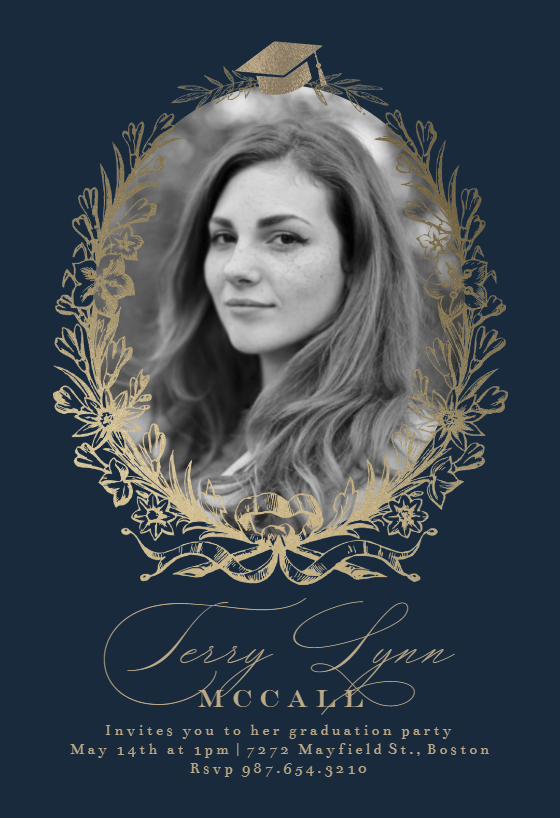 Strings of lights - Graduation Party Invitation Template | Greetings Island