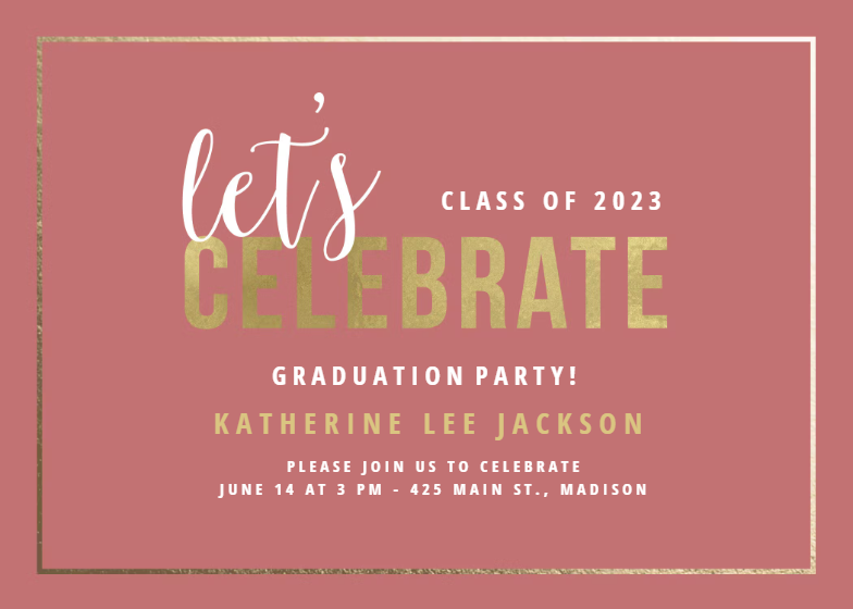 Grad Celebration - Graduation Party Invitation Template (Free ...