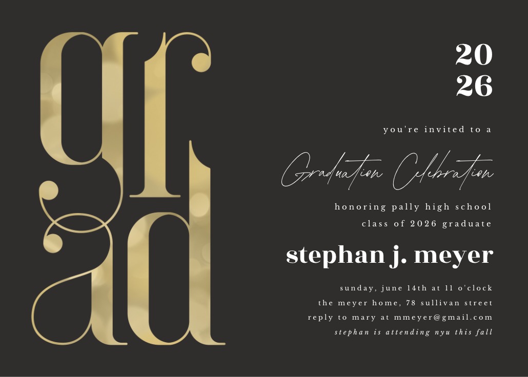 Grad script - Graduation Party Invitation Template (Free) | Greetings ...