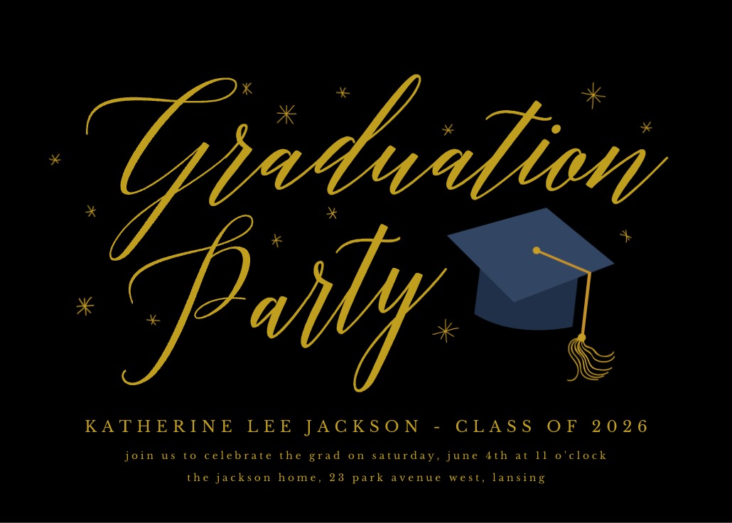 Graduate Script - Graduation Party Invitation Template (Free ...