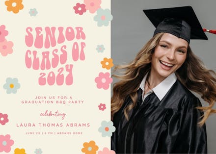 Hippie Senior - Graduation Party Invitation Template | Greetings Island