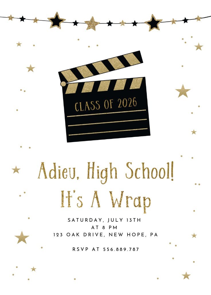 It's a wrap - Graduation Party Invitation Template (Free) | Greetings ...