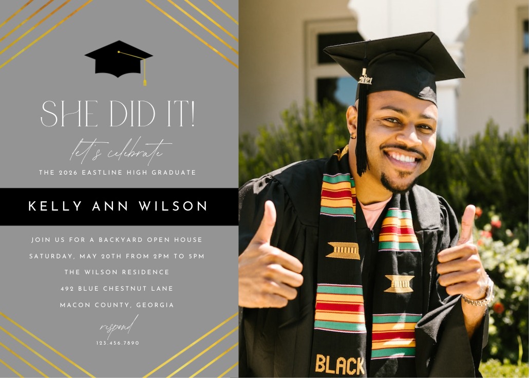 Milestone Moment - Graduation Party Invitation Template (Free ...