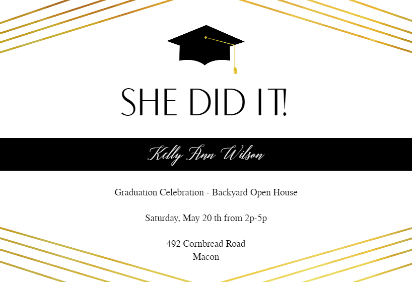 Milestone Moment - Graduation Party Invitation Template (Free ...