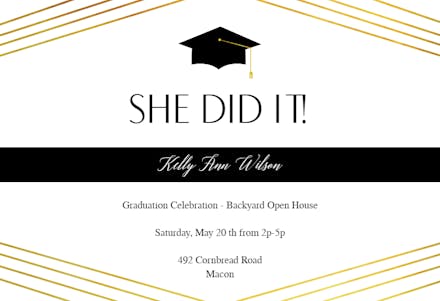 Milestone Moment - Graduation Party Invitation Template (Free ...