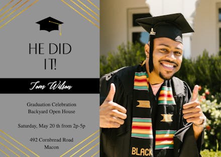 Milestone Moment - Graduation Party Invitation Template (Free ...