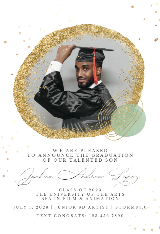 Nature Inspired - Graduation Party Invitation Template | Greetings Island
