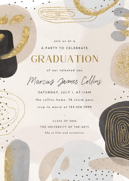 Whimsical grad - Graduation Party Invitation Template | Greetings Island