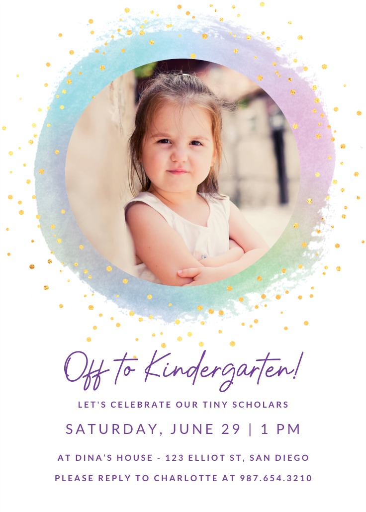 Off to Kindergarten! - Graduation Party Invitation Template | Greetings ...