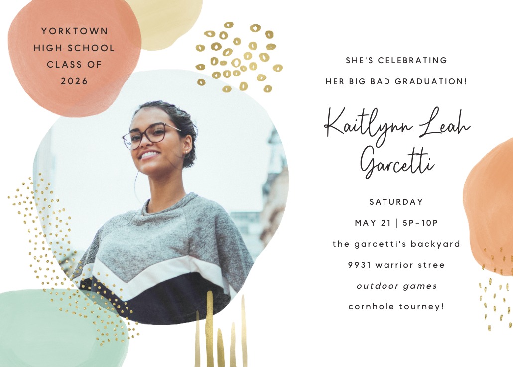 Oh So Boho - Graduation Party Invitation Template (Free) | Greetings Island