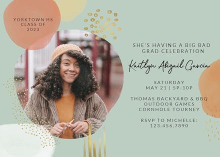 Oh So Boho - Graduation Party Invitation Template (Free) | Greetings Island