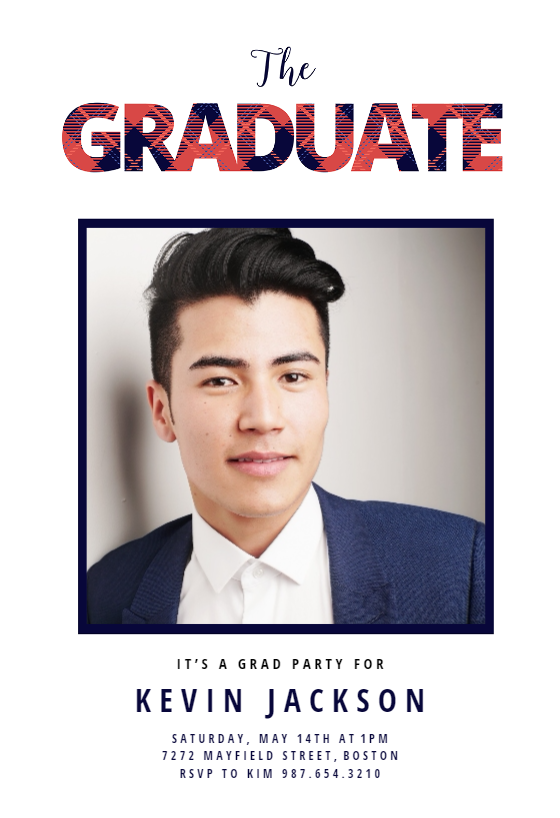 Preppy - Graduation Party Invitation Template (Free) | Greetings Island
