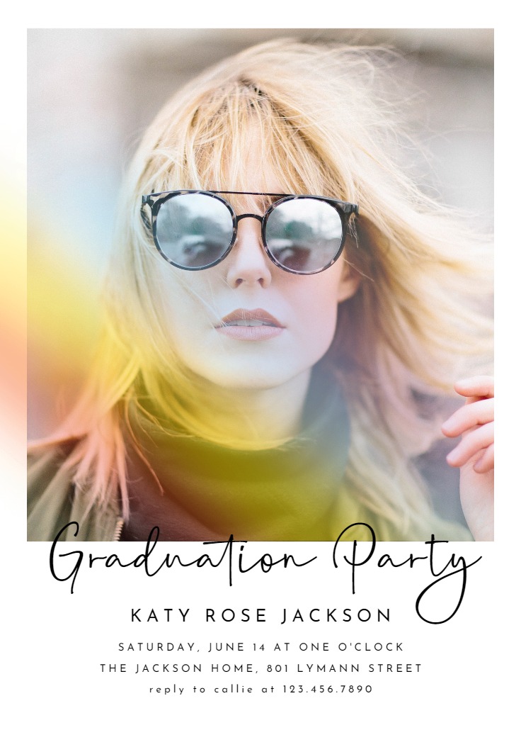 Rainbow Paint Brushes - Graduation Party Invitation Template (Free ...