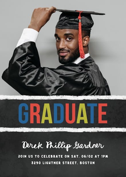 Ready To Party - Graduation Party Invitation Template (Free ...