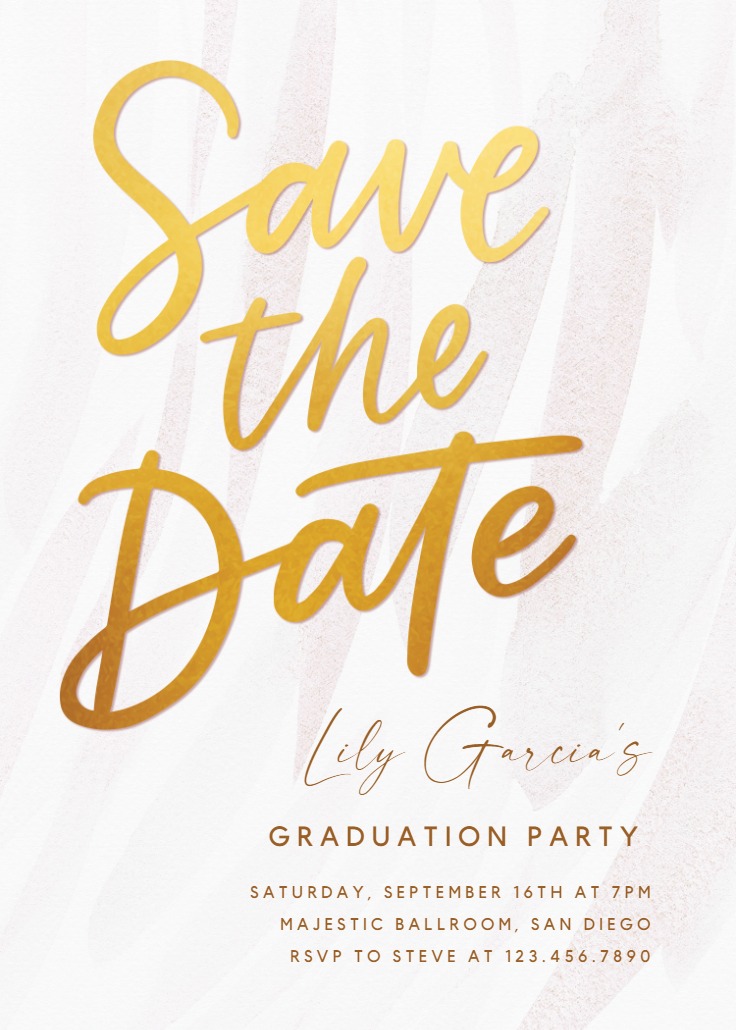 Shining Script - Graduation Party Invitation Template | Greetings Island