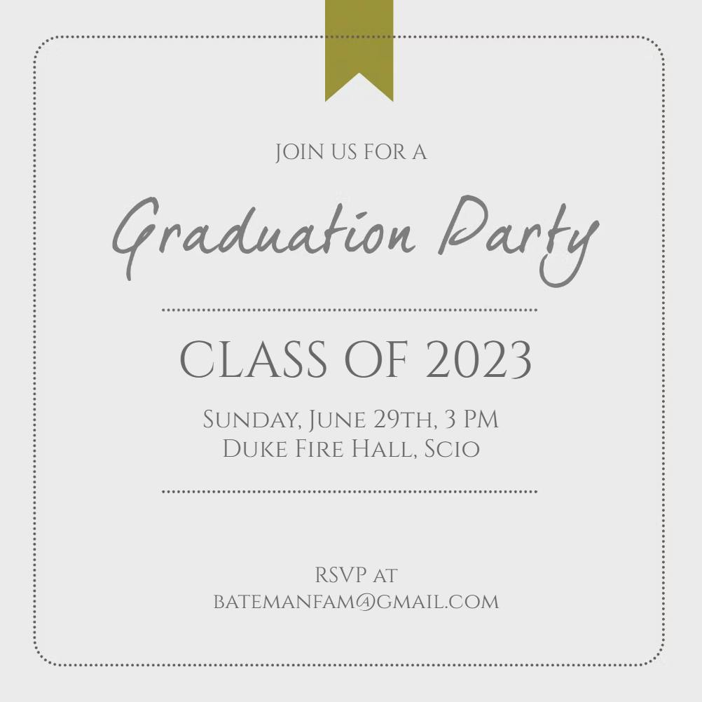Simple Class - Graduation Party Invitation Template (Free) | Greetings ...
