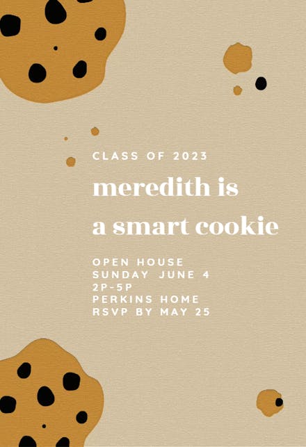 Smart Cookie - Graduation Party Invitation Template (Free) | Greetings ...