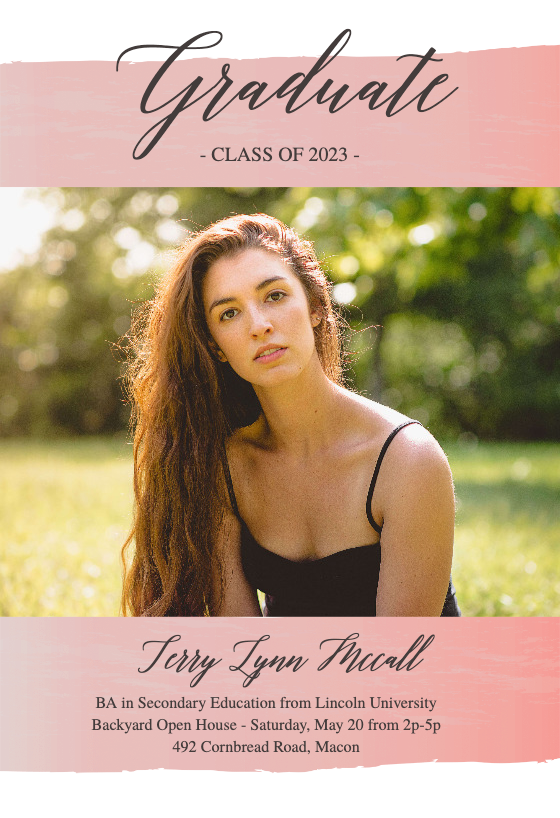 Stepping Up - Graduation Party Invitation Template (Free) | Greetings ...